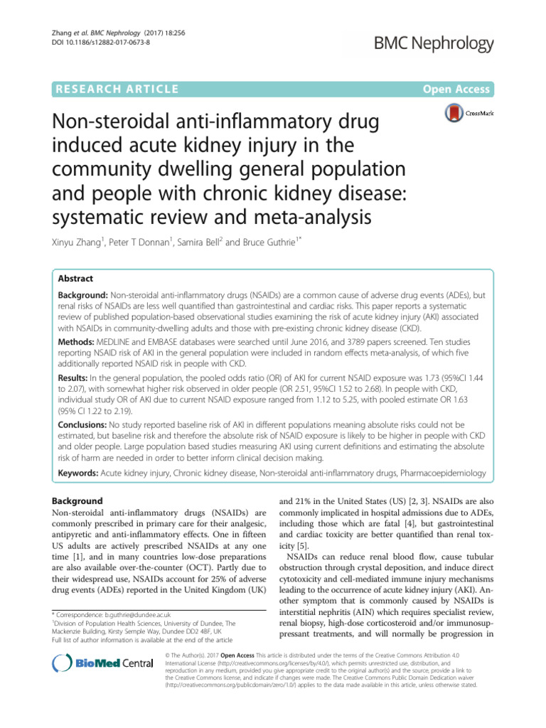 Nsaid Induced Aki | PDF | Chronic Kidney Disease | Nonsteroidal Anti ...