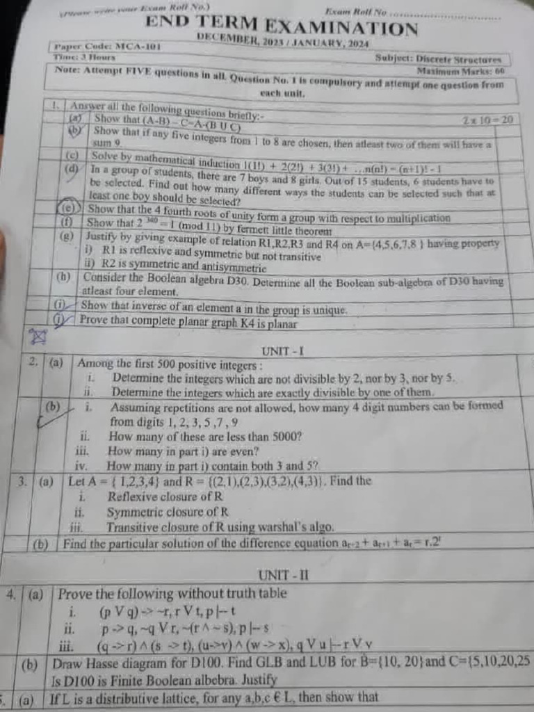 Supplementary Exam Question Papers - 2023 | Download Free PDF ...