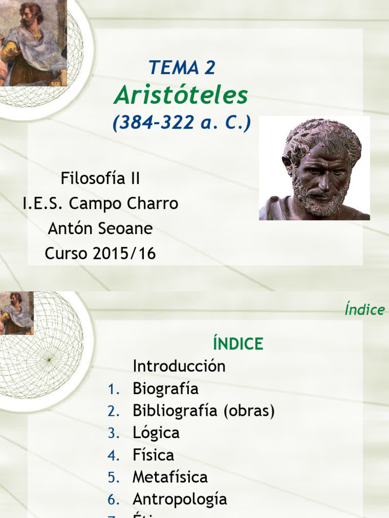 Tema 2 Aristóteles | PDF | Aristóteles | Proposición