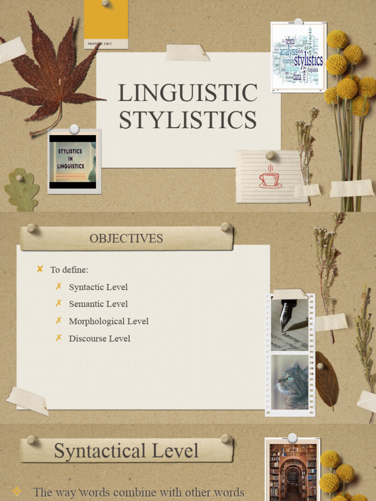 Linguistics Stylistics | PDF | Sentence (Linguistics) | Word