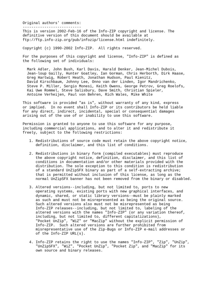 XZip Copyright | PDF | Software Engineering | Software