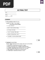 A2 English Test Practice Exercises | PDF | Linguistics | Grammar