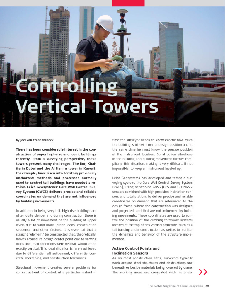 Leica Geosystems TruStory Controlling Vertical Towers | PDF | Surveying ...