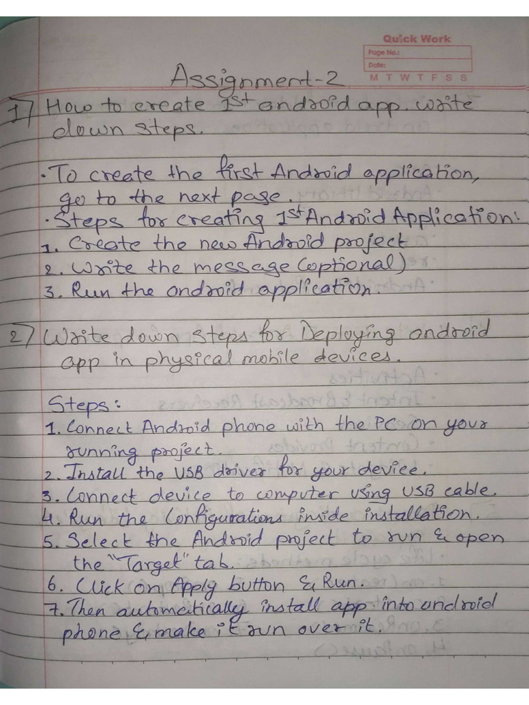 Android Assignment 2 | PDF | Computer Engineering | Digital Technology
