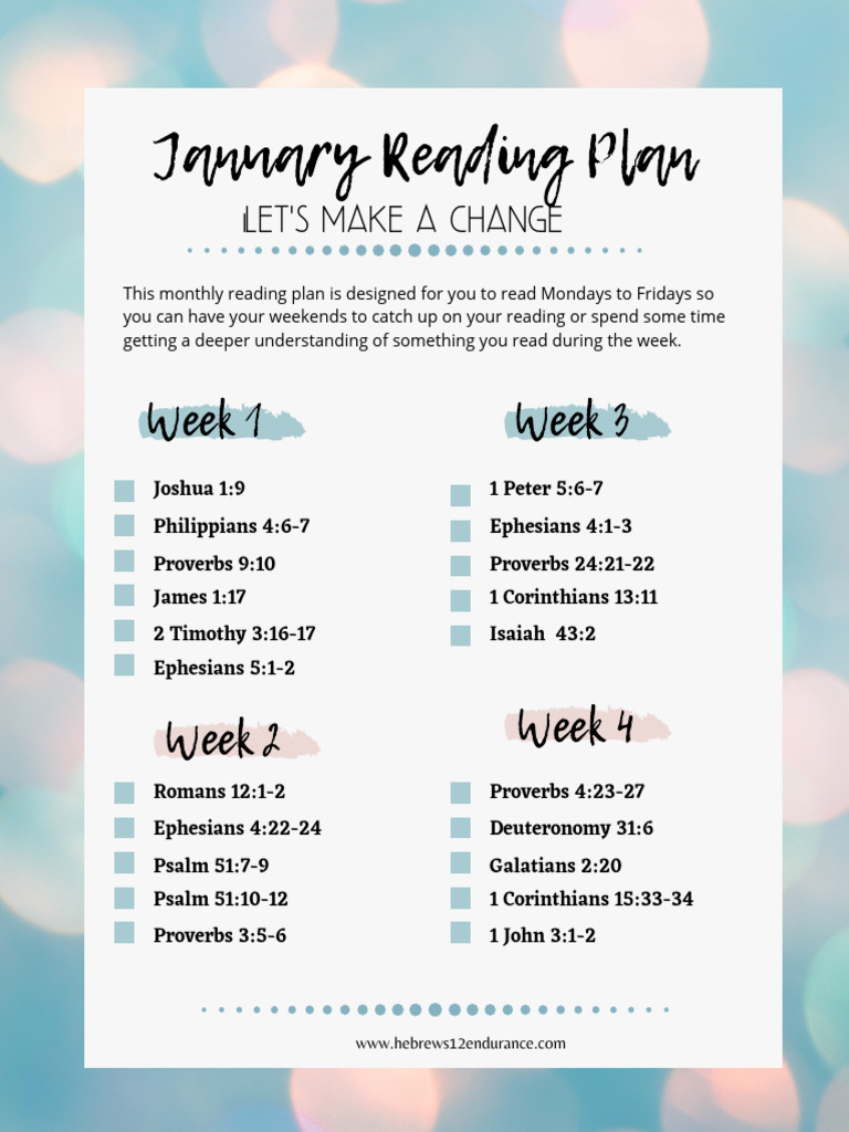 12 Month Topical Bible Reading Plan | PDF | Gospel Of Matthew | Gospel ...
