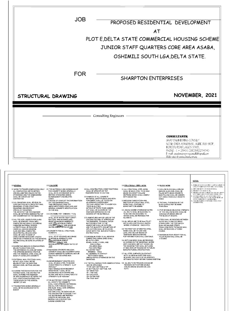 Combined Structural Work | PDF | Concrete | Foundation (Engineering)