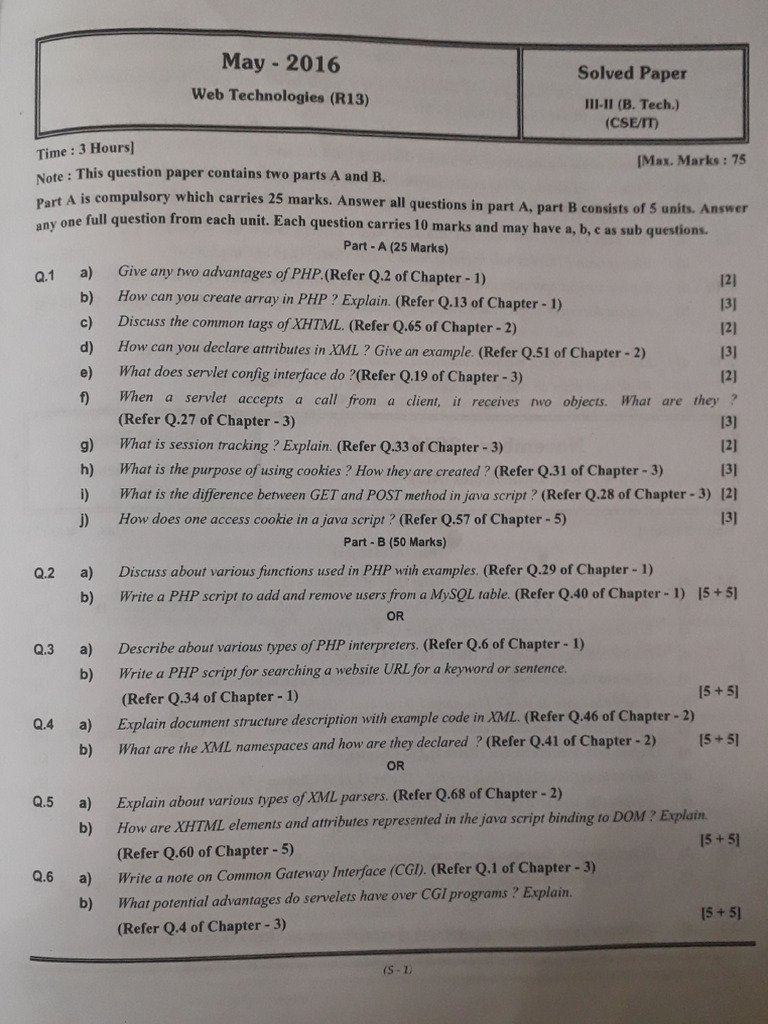 WT Model Papers | PDF