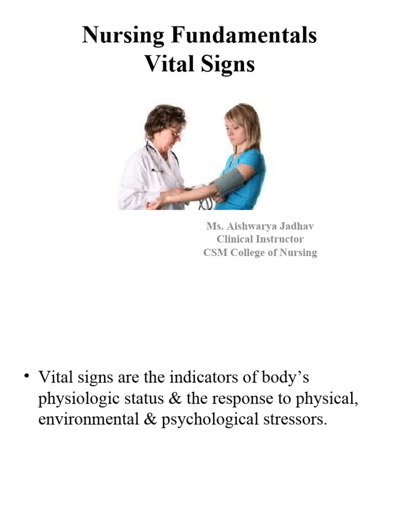 Vital Signs Power Point | PDF | Thermoregulation | Heart Rate
