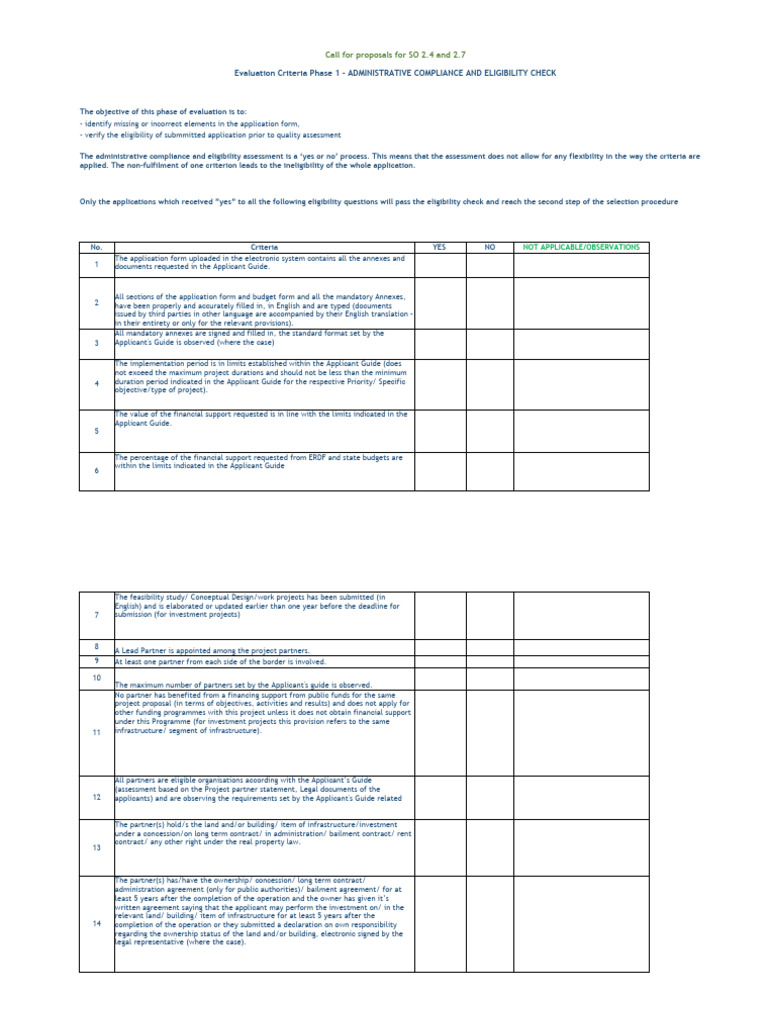 Ag A Evaluation Grids So 2427 | PDF | Feasibility Study | Evaluation