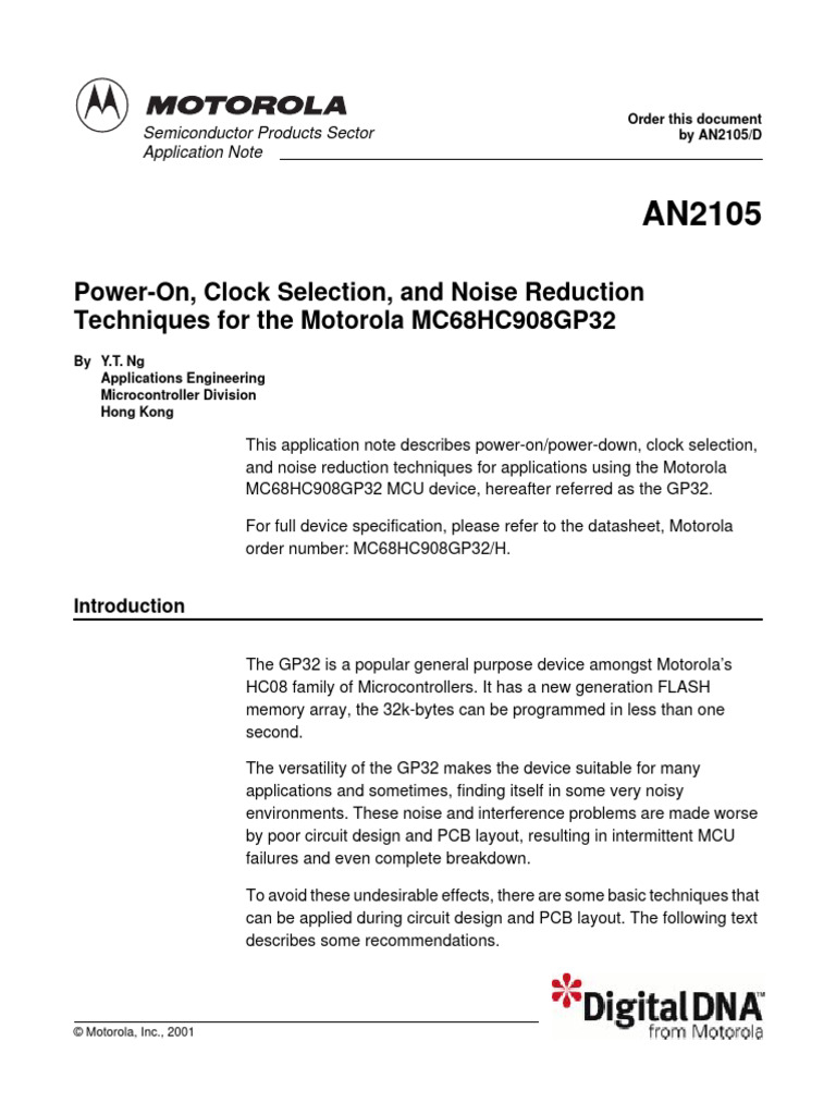 MCU Power & Clock Techniques | PDF | Microcontroller | Electronic ...