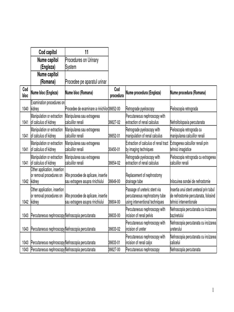 Proceduri Pe Aparatul Urinar | PDF | Urinary System | Abdomen