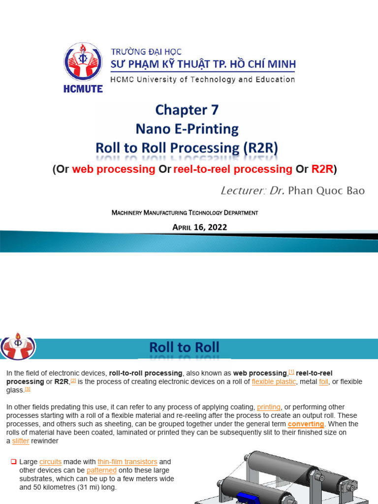 CH 7 - Roll To Roll Nano E-Printing (2022.04) - DR - Bao | PDF | Field ...