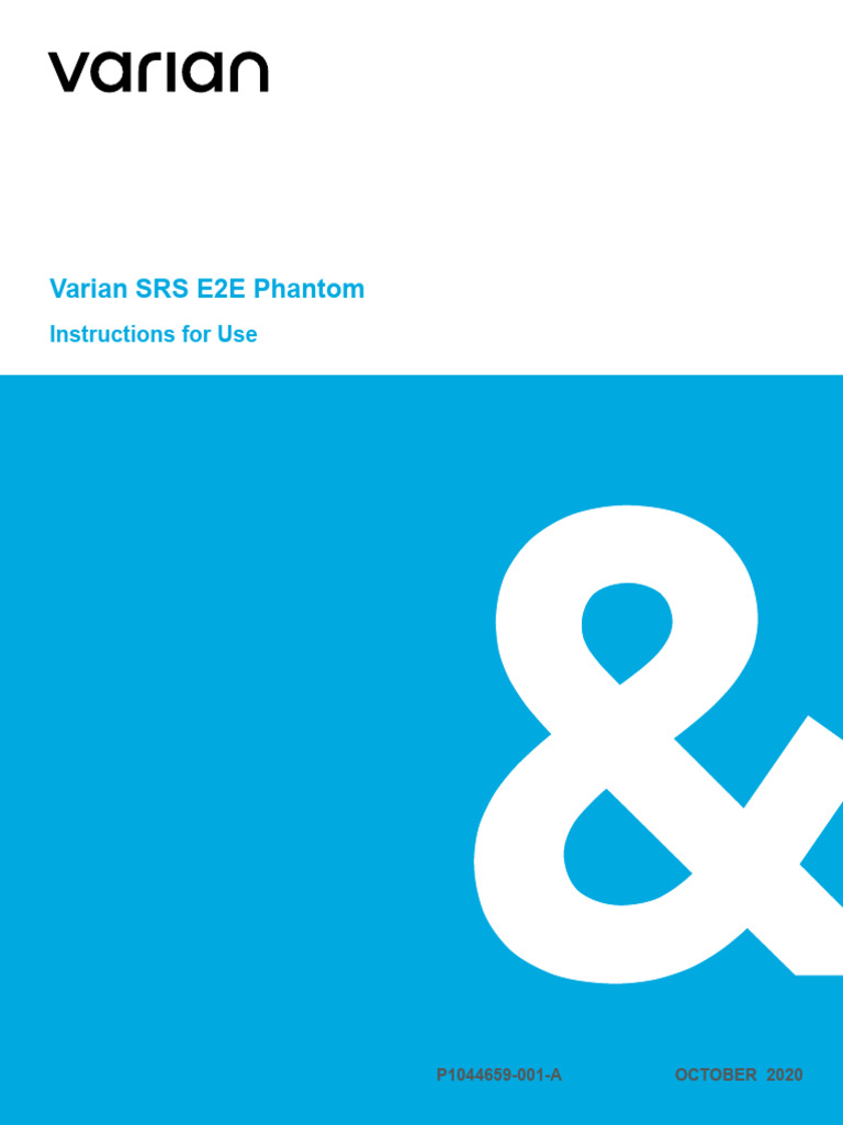 2020 Varian SRS E2E Phantom Instructions For Use v1.0 | PDF | Ct Scan ...
