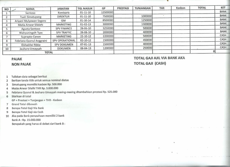 Soal Test Excel | PDF