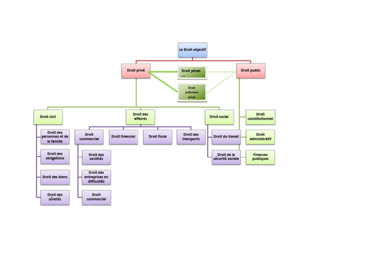 Branches du Droit : Schéma et Types | PDF