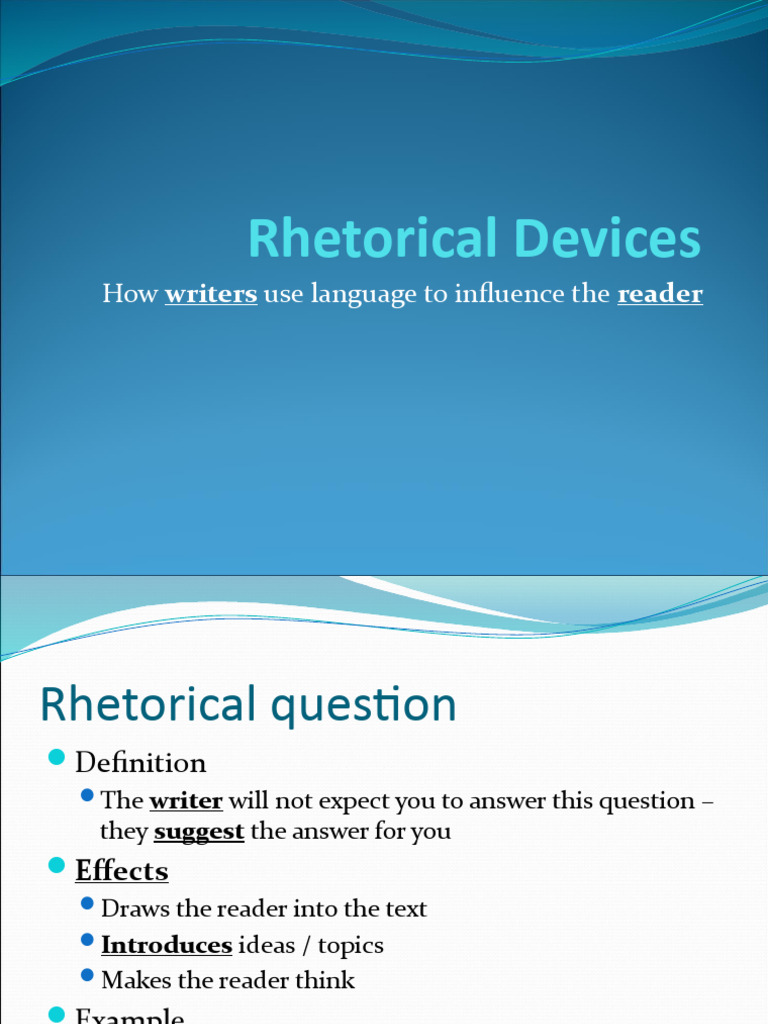 Rhetorical Devices - TeachFirst | PDF | Rhetoric | Logos