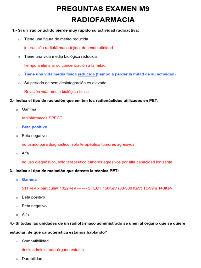 RECOPILACIÓN PREGUNTAS Con Respuestas Justificadas EXAMEN EVA M9 | PDF | Neutrón | Fisión nuclear