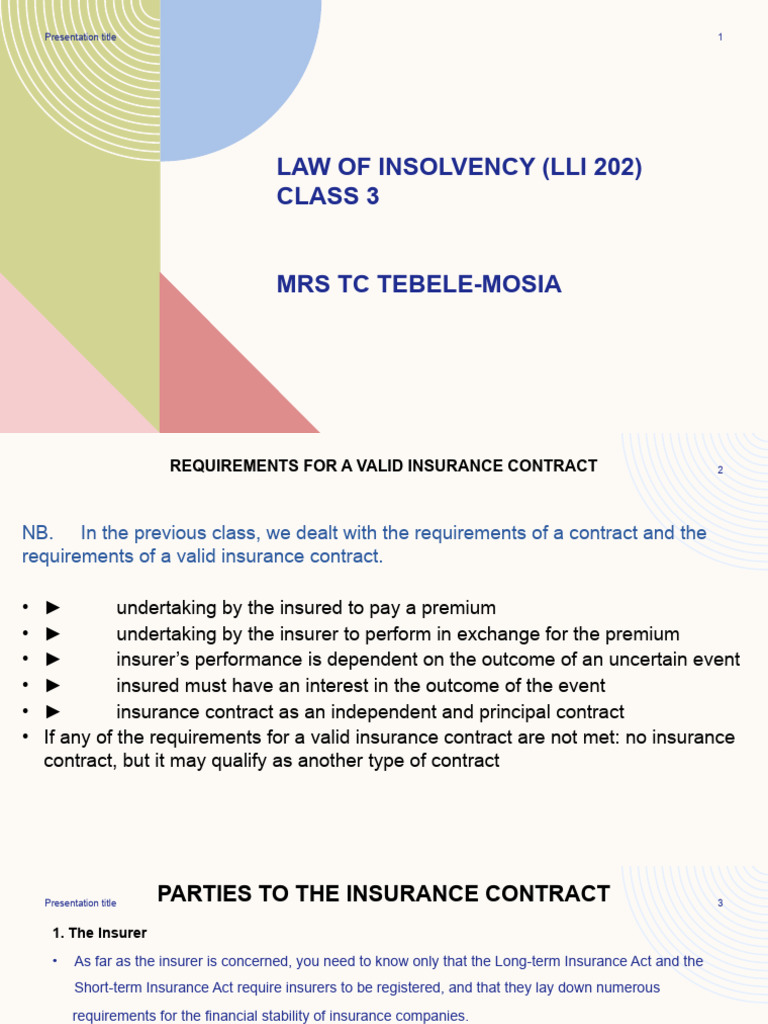 Lli 202 Class 3 | PDF | Insurance | Indemnity