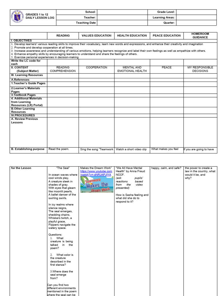 Sample DLL Catch Up Friday | PDF | Learning | Empathy