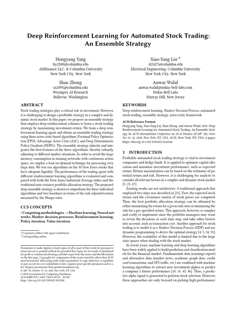 Ensemble | PDF | Machine Learning | Stocks