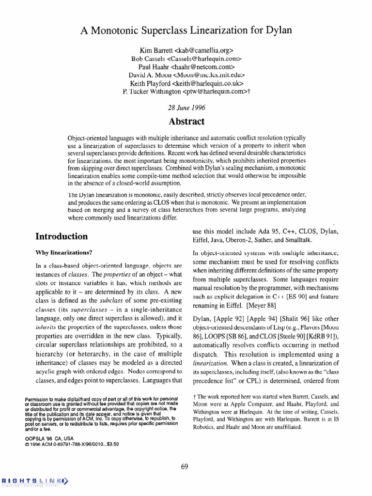 Class Precedence Pdf Inheritance Object Oriented Programming Class Computer Programming 1005