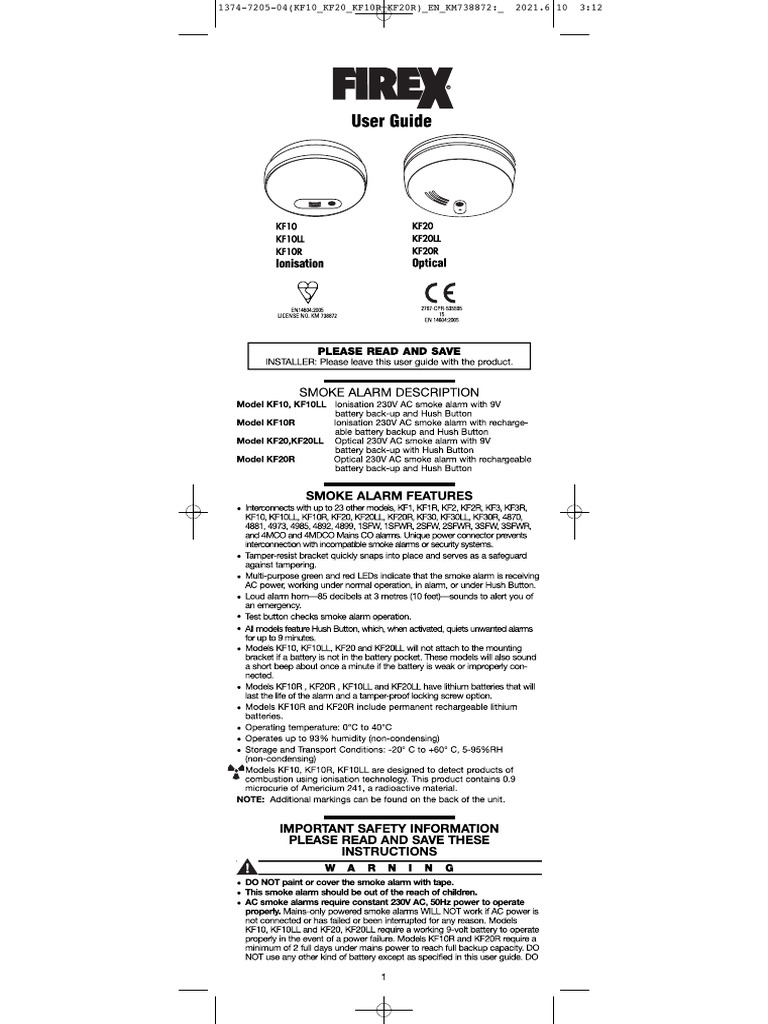 Firex Alarm User Guide | PDF