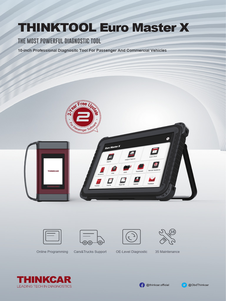 THINKTOOL Euro Master X | PDF | Vehicles | Motor Vehicle
