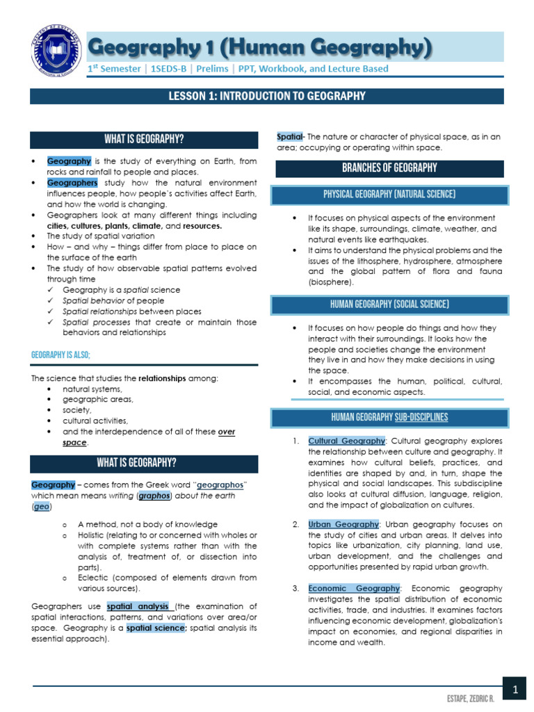 Transes Geography1 M1 | PDF | Geography | Greenwich Mean Time