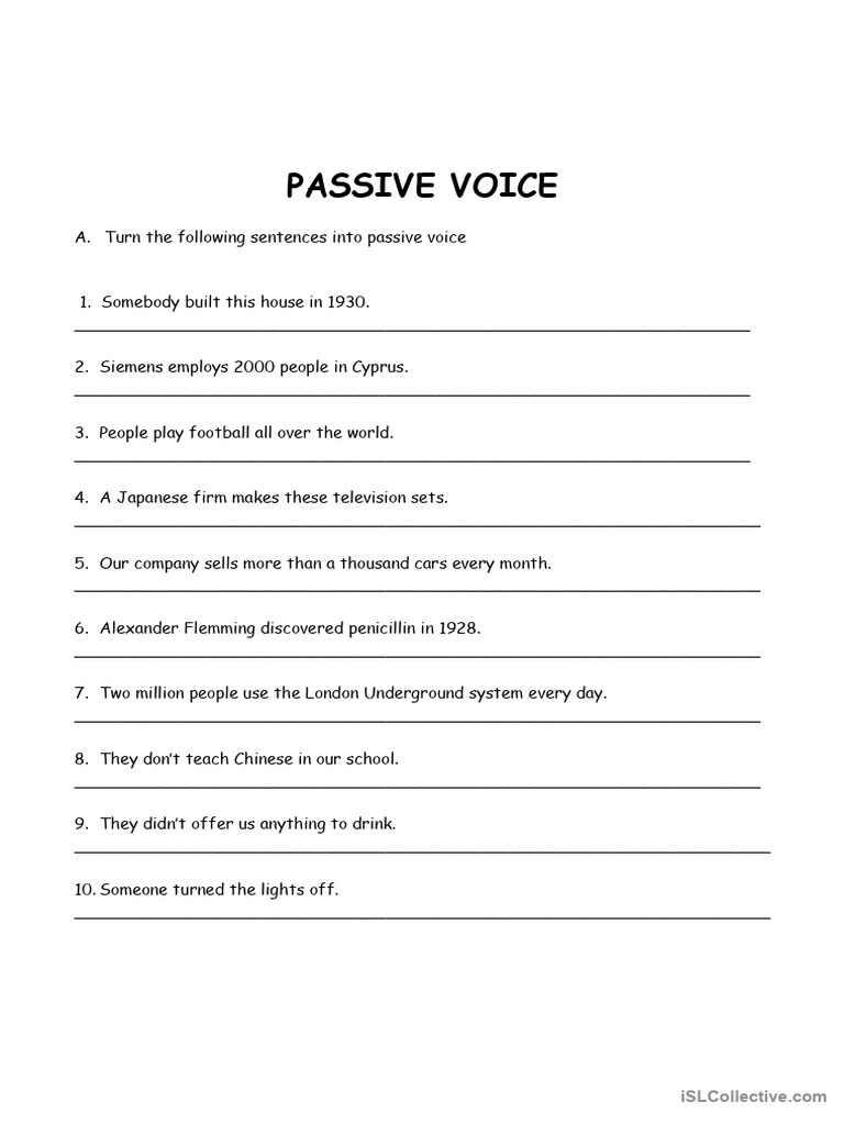 Passive Voice-Present Simple and Past Simple | PDF