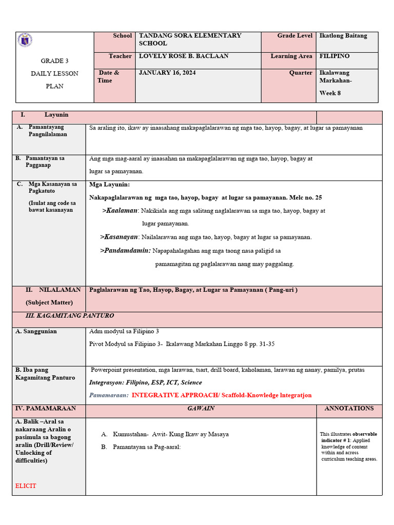 Cot Filipino 3 Q2 W8 1 | PDF