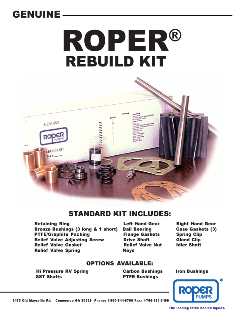 3600 Series Rebuild Kit | PDF