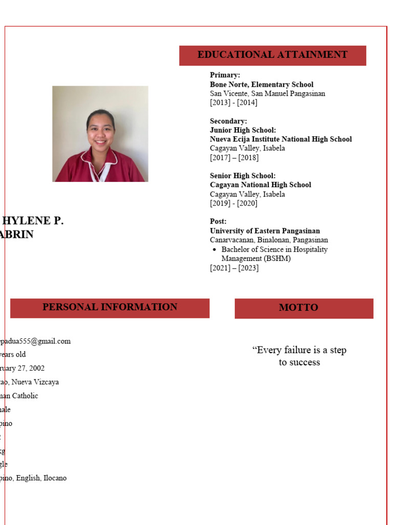 Curriculum-Vitae | PDF | Philippines | Schools