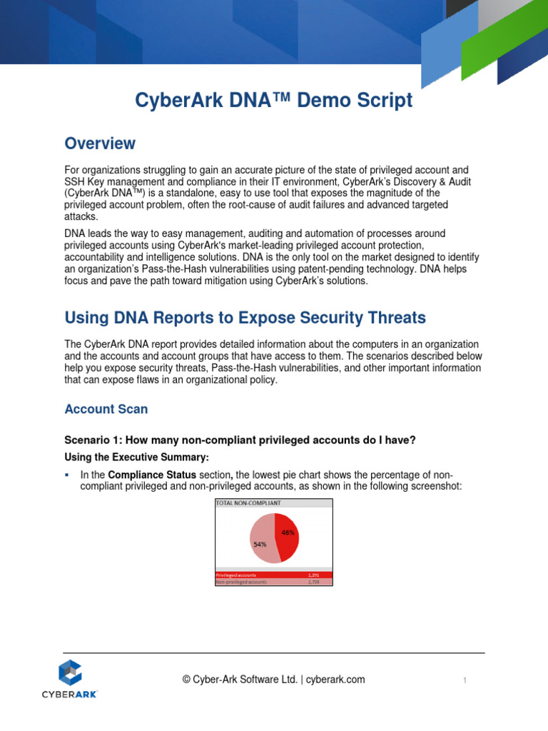 CyberArk DNA v6.2 Demo Script | Download Free PDF | Secure Shell | Vulnerability (Computing)