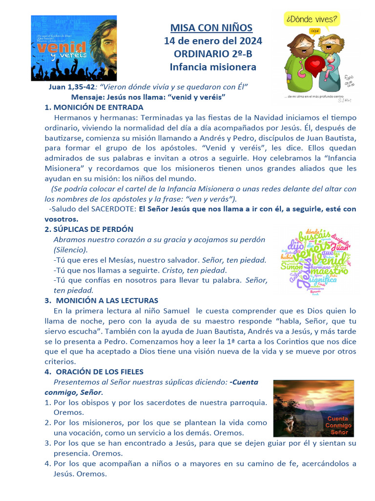 Misas con niños | PDF | Misa (liturgia) | eucaristía