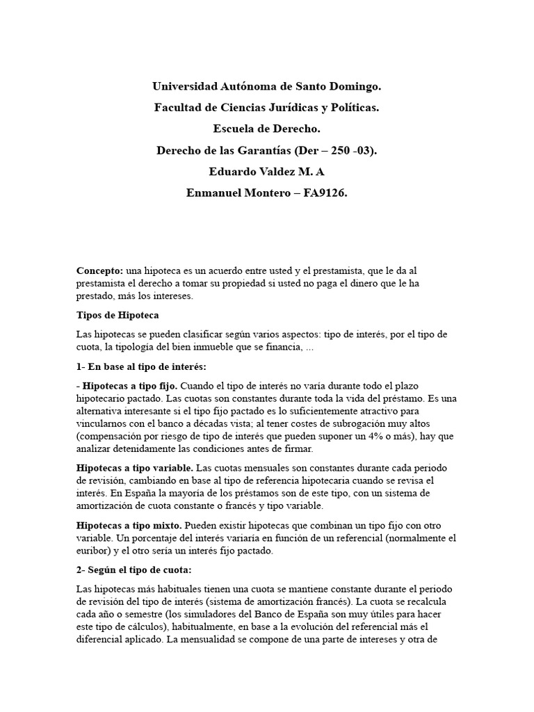 Der 250 03 EMD VIII | PDF | Préstamo hipotecario | Interés