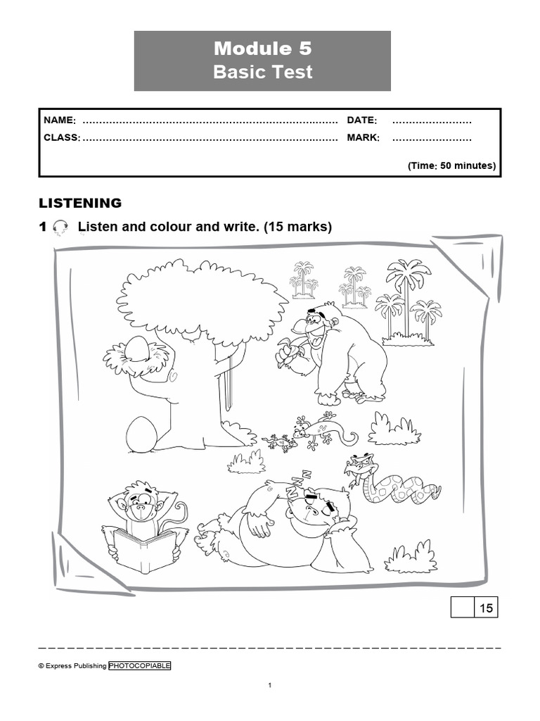 15 I Wonder 3 Module Test 5 | PDF | Organisms