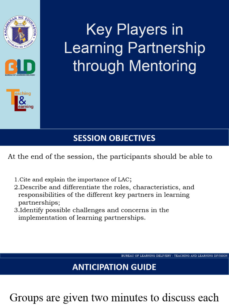 Key Players in Learning Partnerships | PDF | Learning | Mentorship