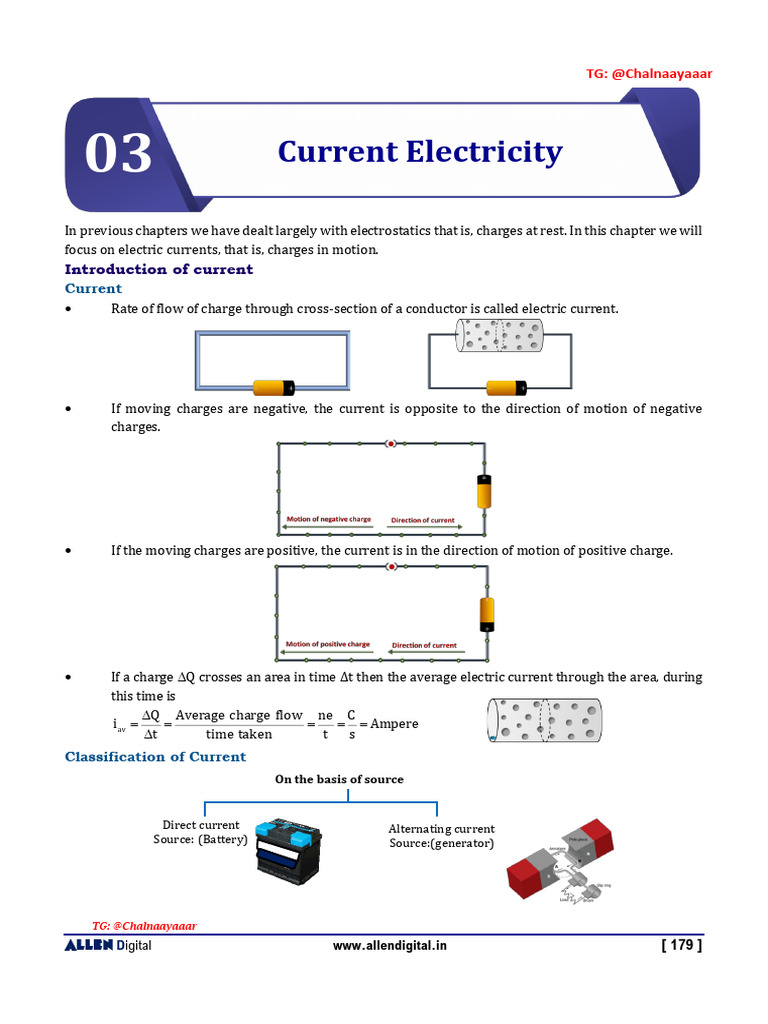 Current Electricity | PDF | Electrical Resistivity And Conductivity ...