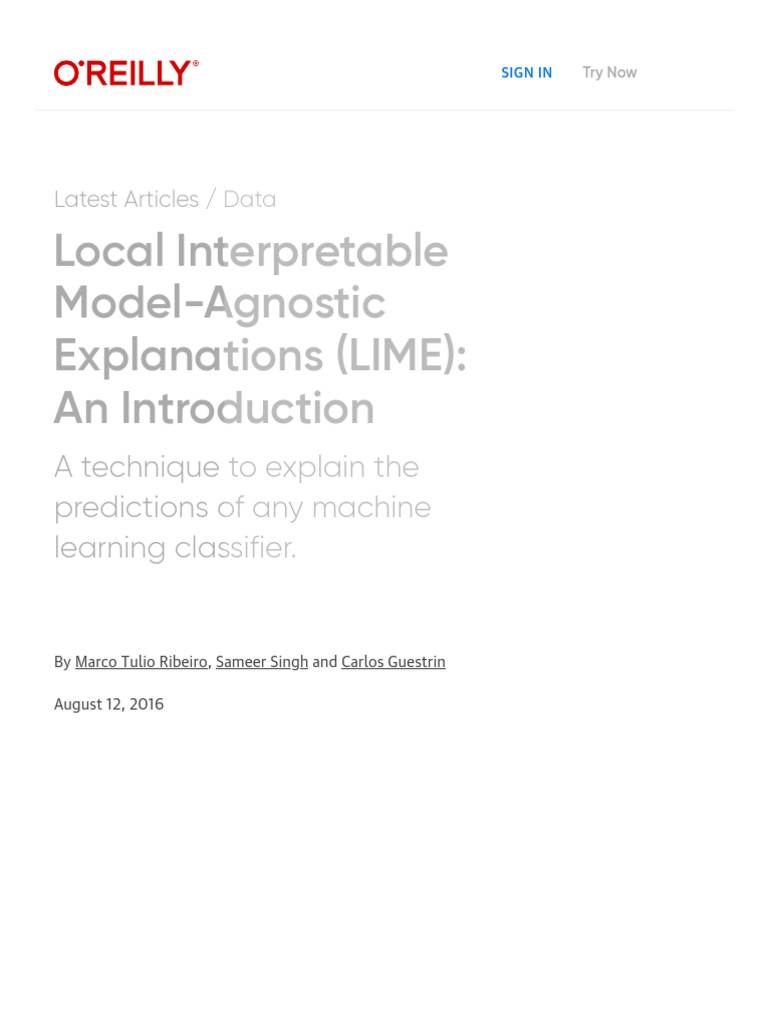 Local Interpretable Model-Agnostic Explanations (LIME) - An ...