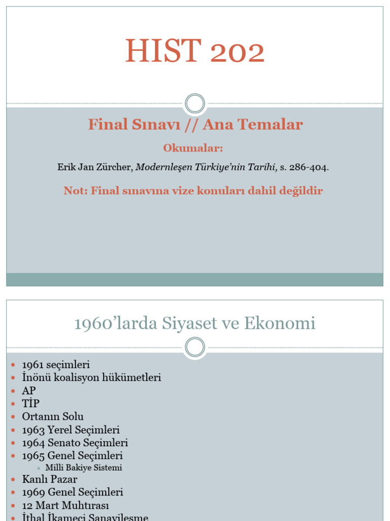 HIST 202 - Final - Ana Temalar | PDF