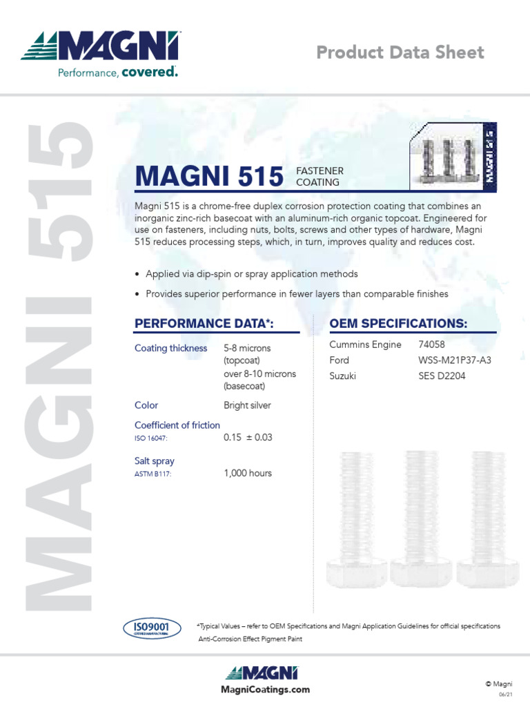 Magni-515-Product-Data-Sheet - COF | PDF