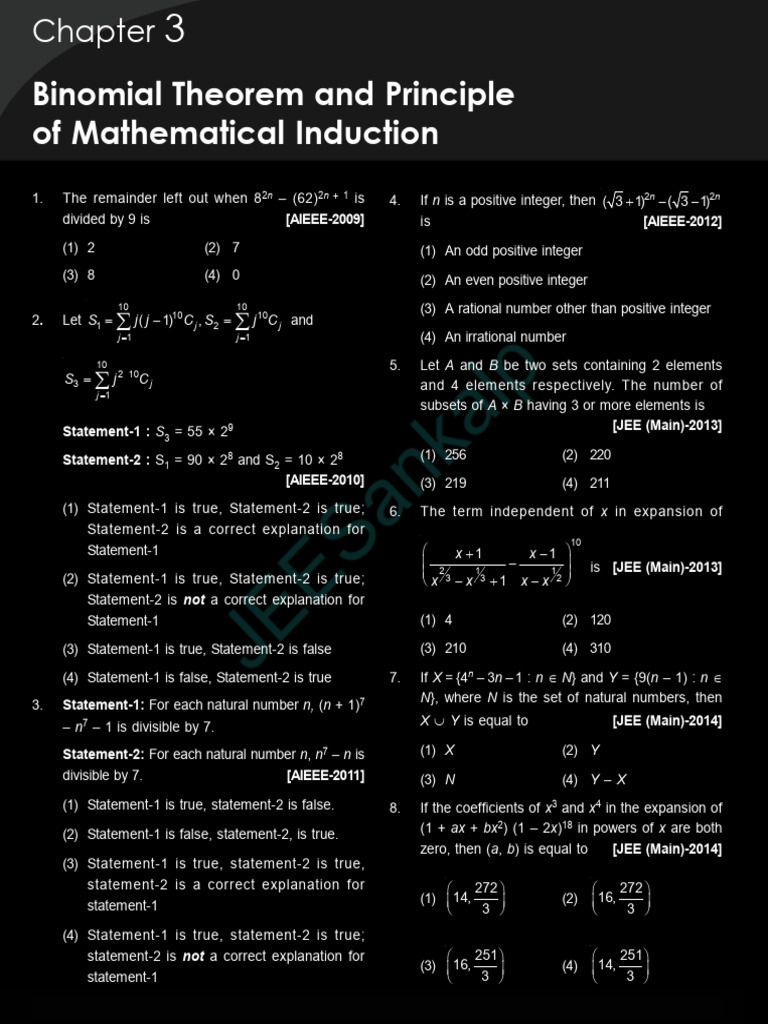 Binomial Theorem 0609eba9 7d2f 4c1f 9a83 9cd0d328c8f5 | PDF | Numbers | Rational Number
