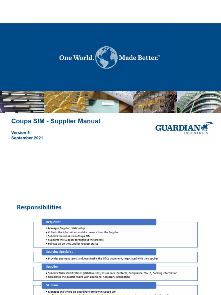 Coupa Supplier Onboarding Manual | PDF | Invoice | Computing