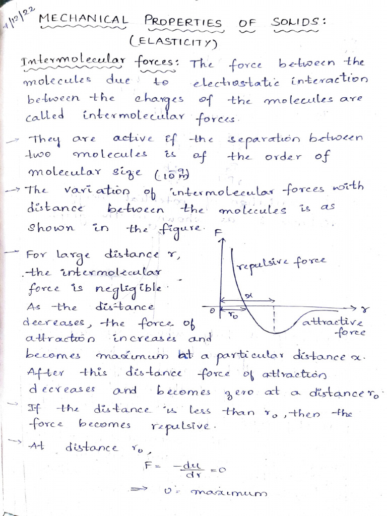 Mechanical Properties Of Solids Pdf Elasticity Physics Stress