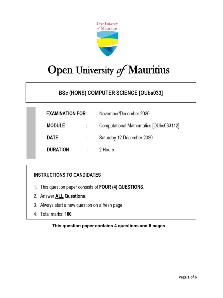 Computational Mathematics | PDF | Applied Mathematics | Mathematics