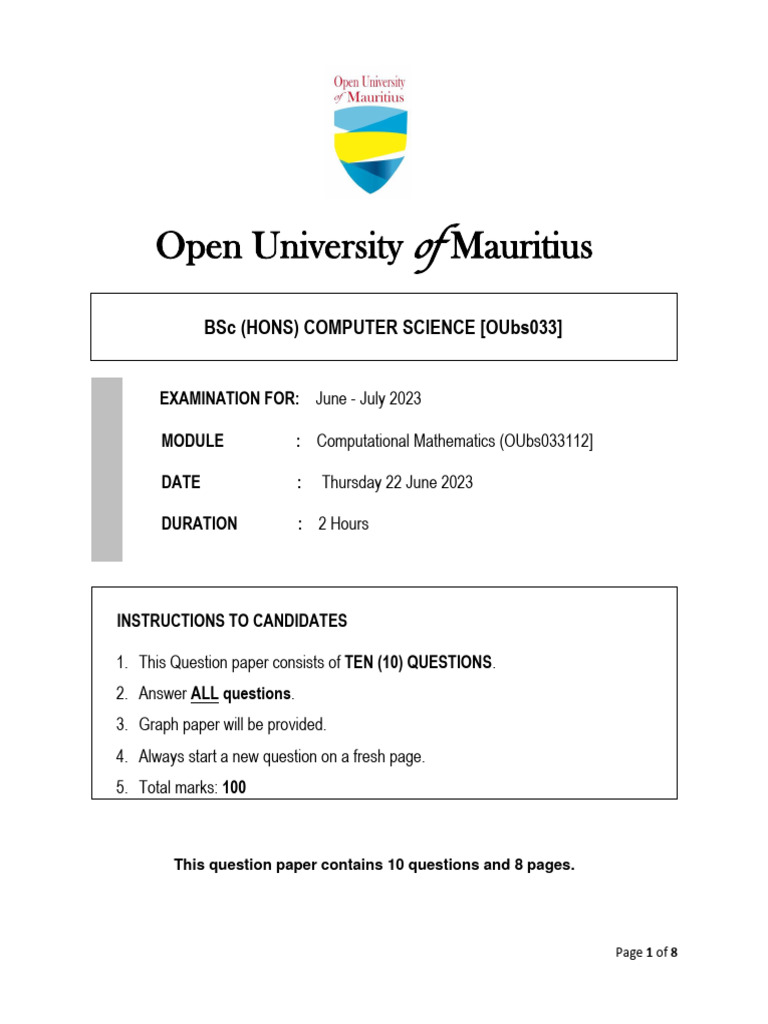 Computational Mathematics Pdf Mathematics Science