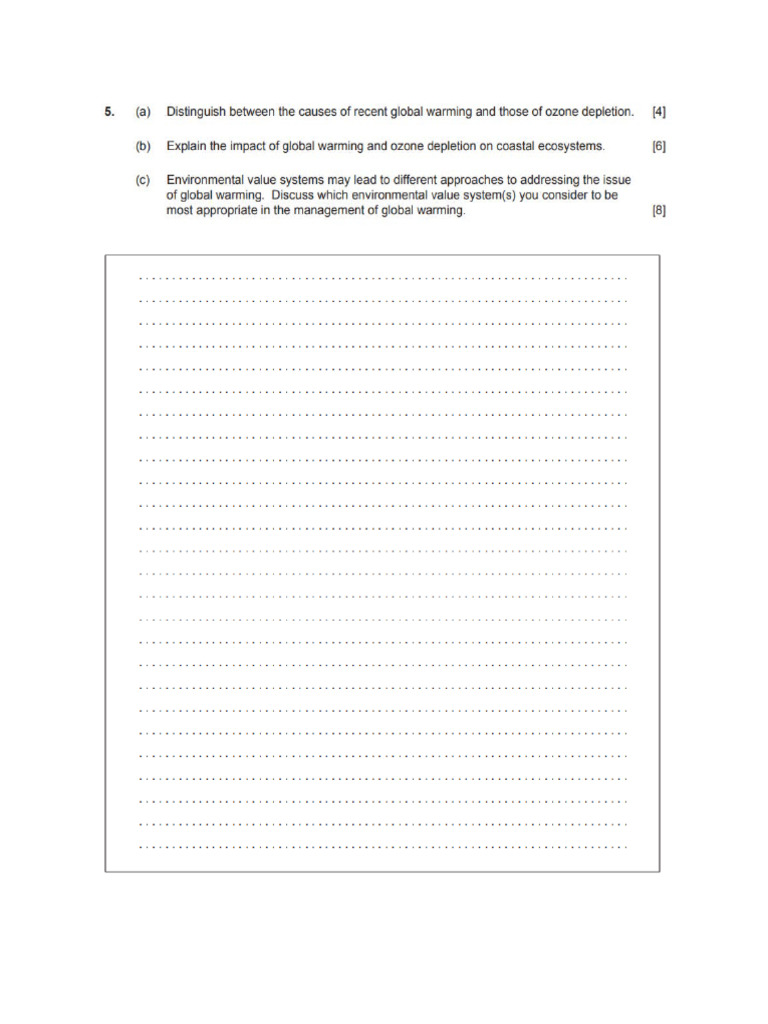 ESS Topic 7 from past papers | PDF