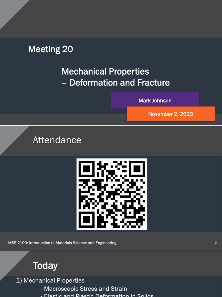 Mechanical Properties of Materials Explained | PDF | Deformation ...