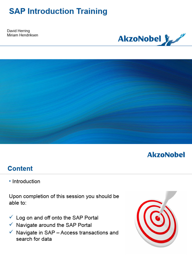 SAP Introduction Training Overview | PDF | Password | Icon (Computing)