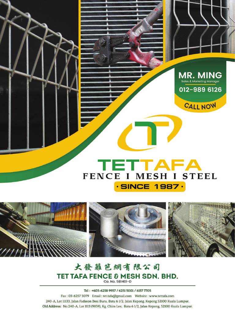 Tet Tafa Fence & Mesh (Catalogue) | PDF